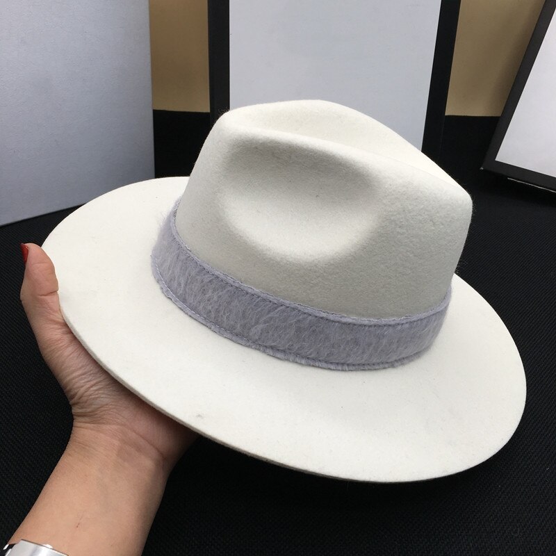 Wool hat Sir Cap white gentleman hat hat underneat... – Grandado