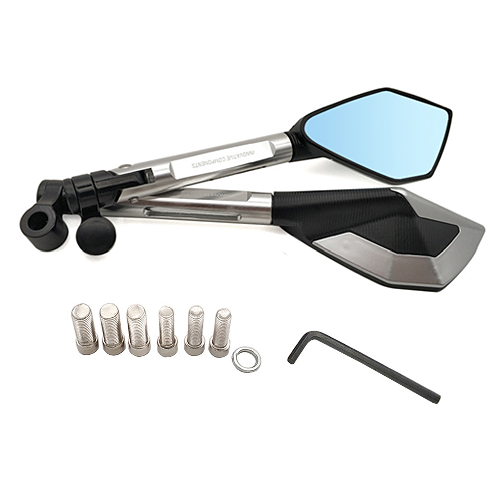 Universal Motorcycle Mirrors Blue glass Anti-verti... – Grandado