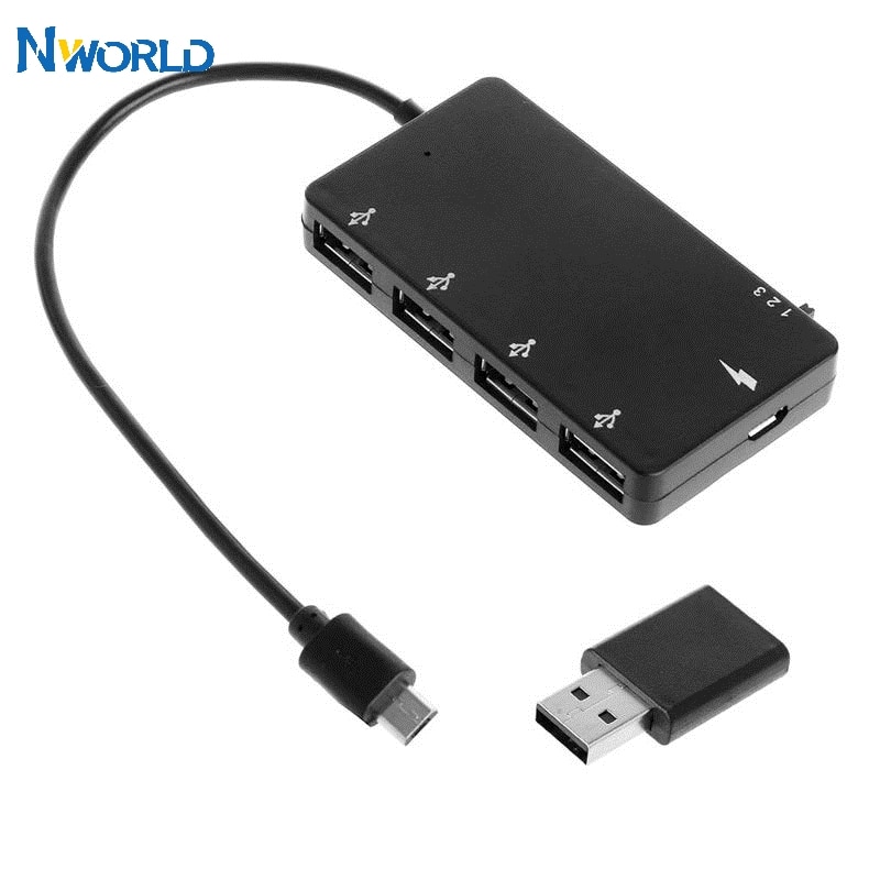 Hane micro usb to 4 portar usb 2.0 hona hub micro... – Grandado