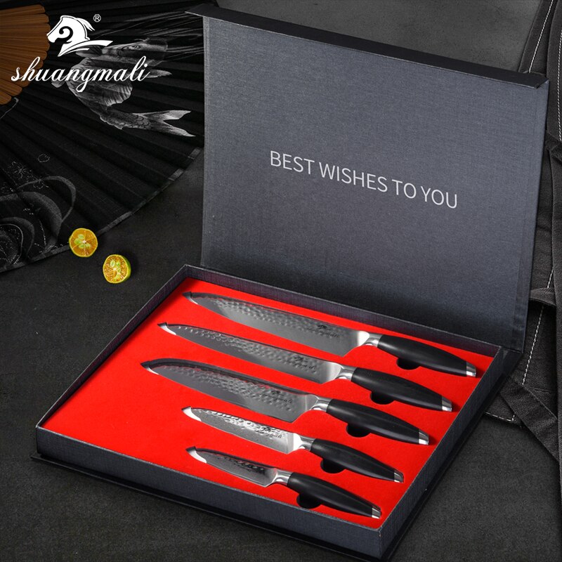 5PCS Utility Cooking Chef Knife Set Damascus Steel... – Grandado
