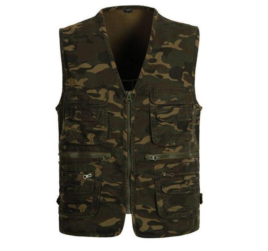 Summer Men's Multi-Pocket Camouflage Vest Mult... – Grandado