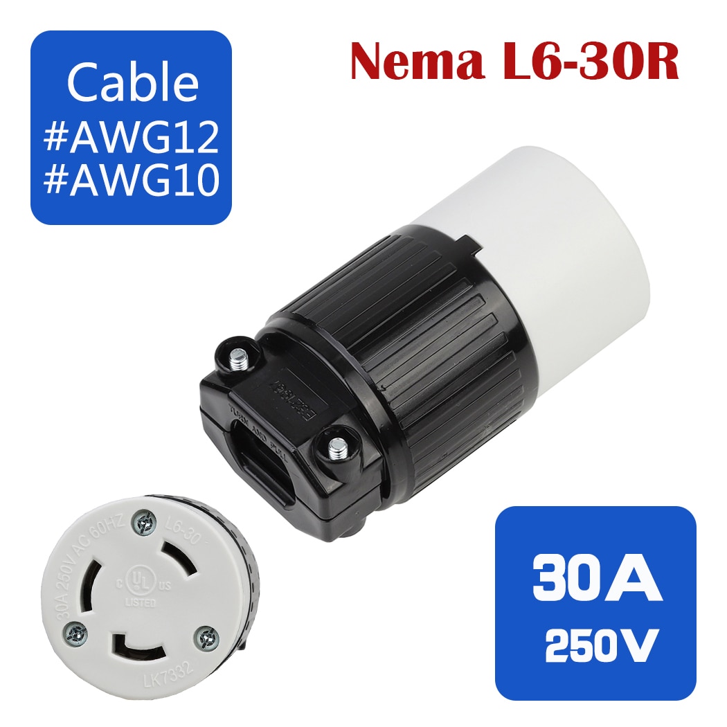 Ons Nema L6-30R Socket Ul 3 Prong Man Vrouw Stekke... – Grandado