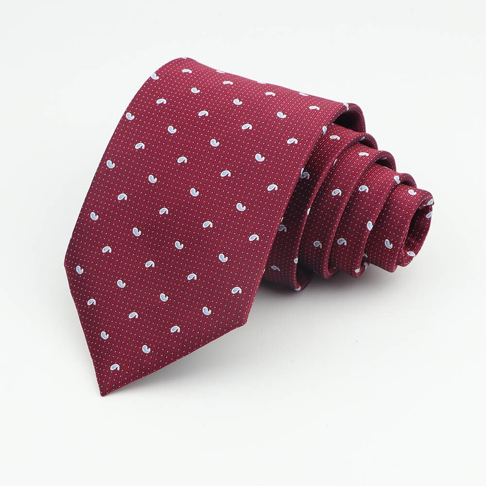 Stribet blød paisley polyester slips herre klassis... – Grandado