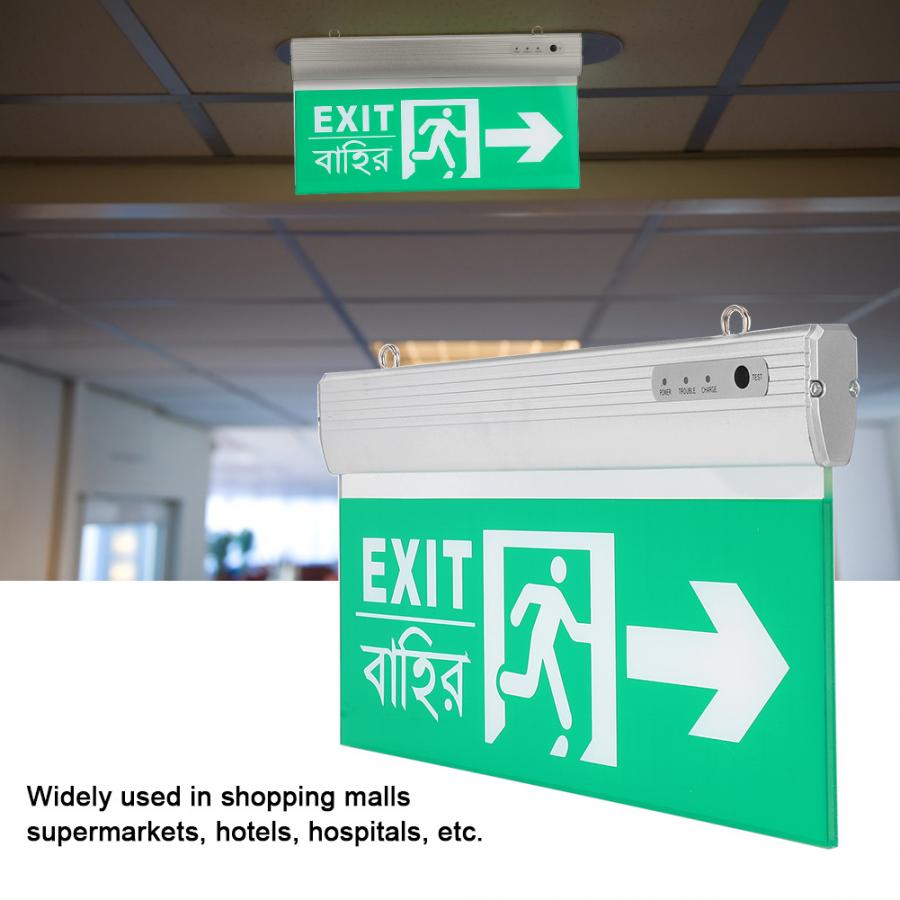 LED Exit Sign PMMC Emergency Safety Evacuation Lig... – Grandado