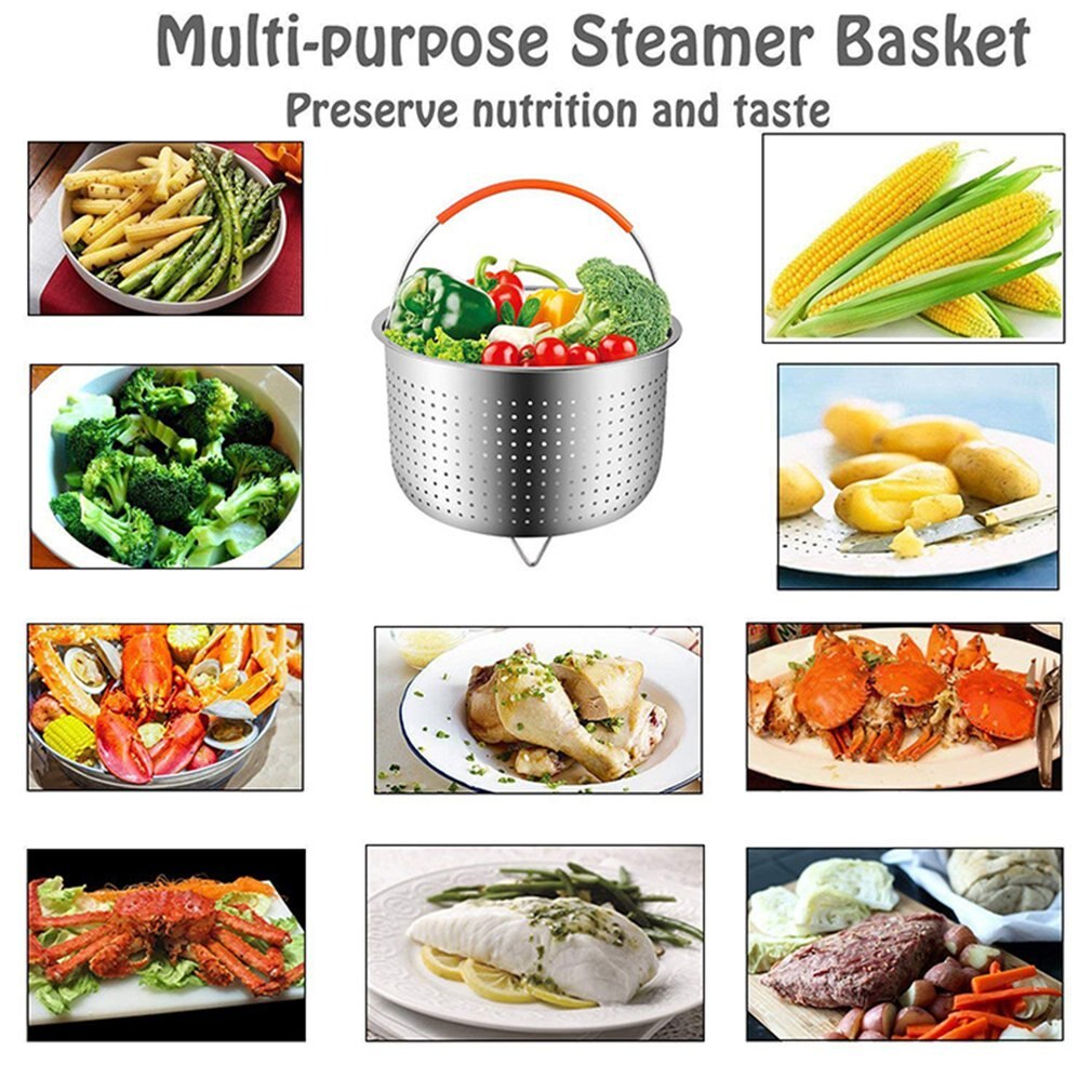 304 Stainless Steel Steamer Basket Instant Pot Acc... – Grandado