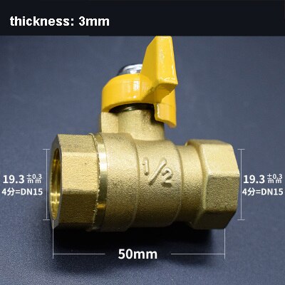 GOGO 1PC long handle butterfly valve brass ball va... – Grandado