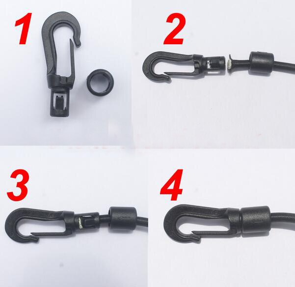 8mm ID Bungee Shock cord Ends J Shape Hooks Clip f... – Grandado
