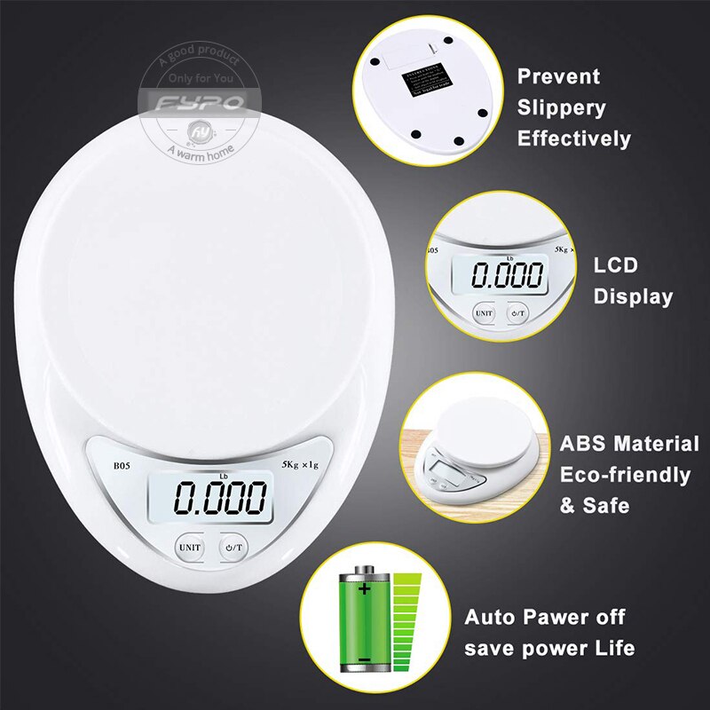 5Kg/1G Keukenweegschaal Met Lade Balance Keuken Vo... – Vicedeal