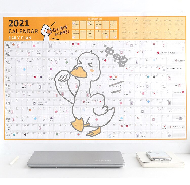 Wall Calendar 365 Days Daily Plan Paper Free Mark ... – Grandado