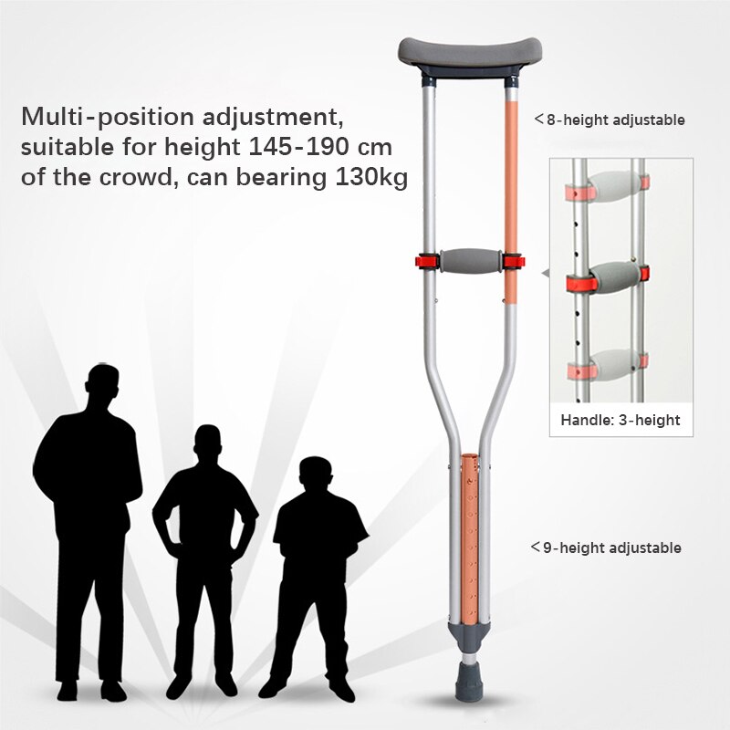Underarm crutches for elderly walking support alum... – Vicedeal