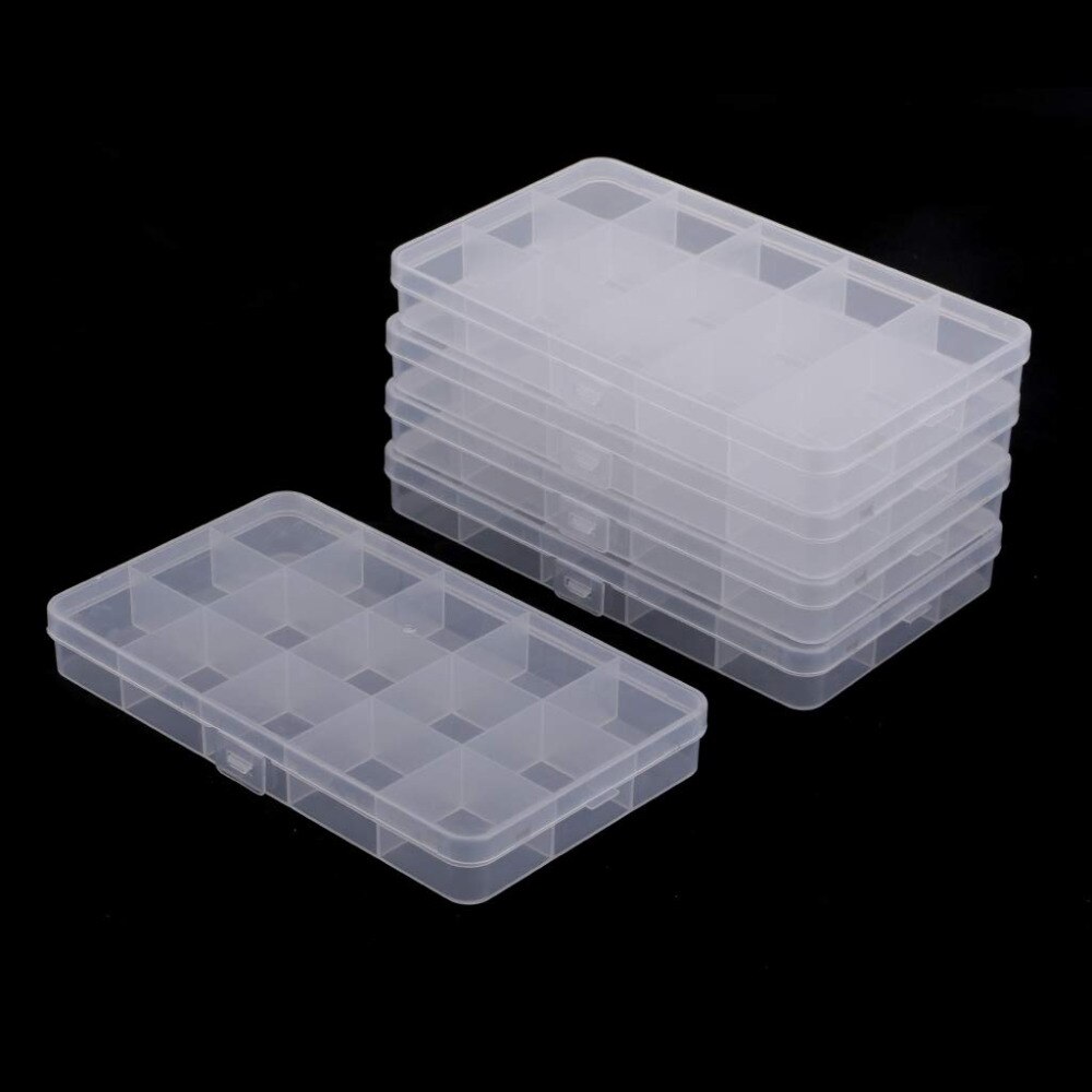 XRHYY Transparent Plastic Grid Box Storage Organiz... – Grandado