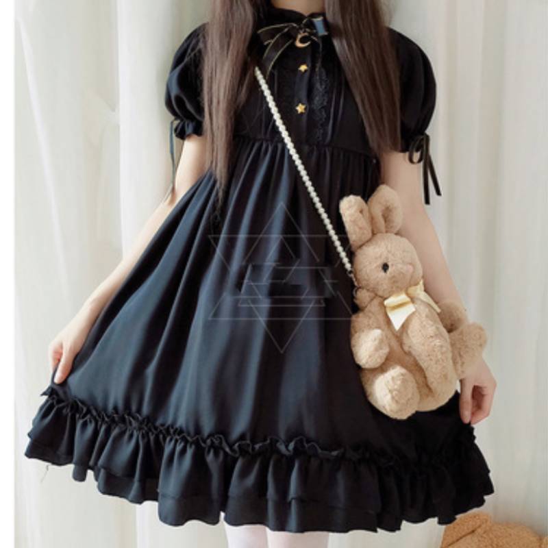 Japanese Soft Sister Lolita Dress Dark Vintage Cas... – Grandado