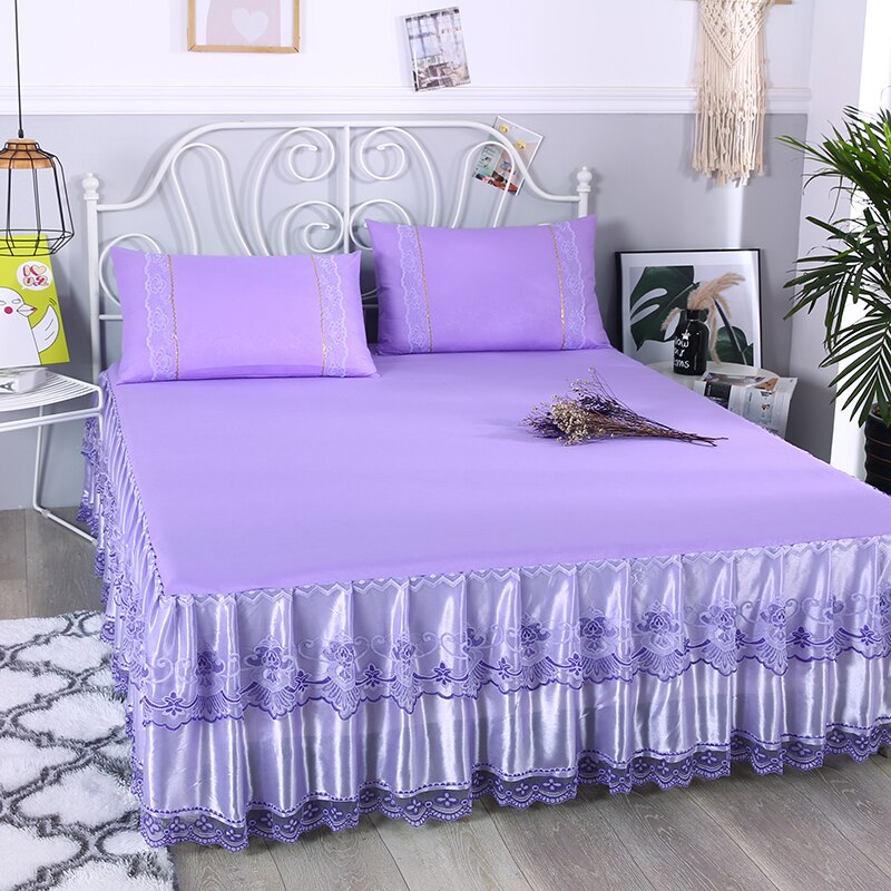 Roze Rufflers Koreaanse Kant Bed Rok Matrashoes Be... – Vicedeal