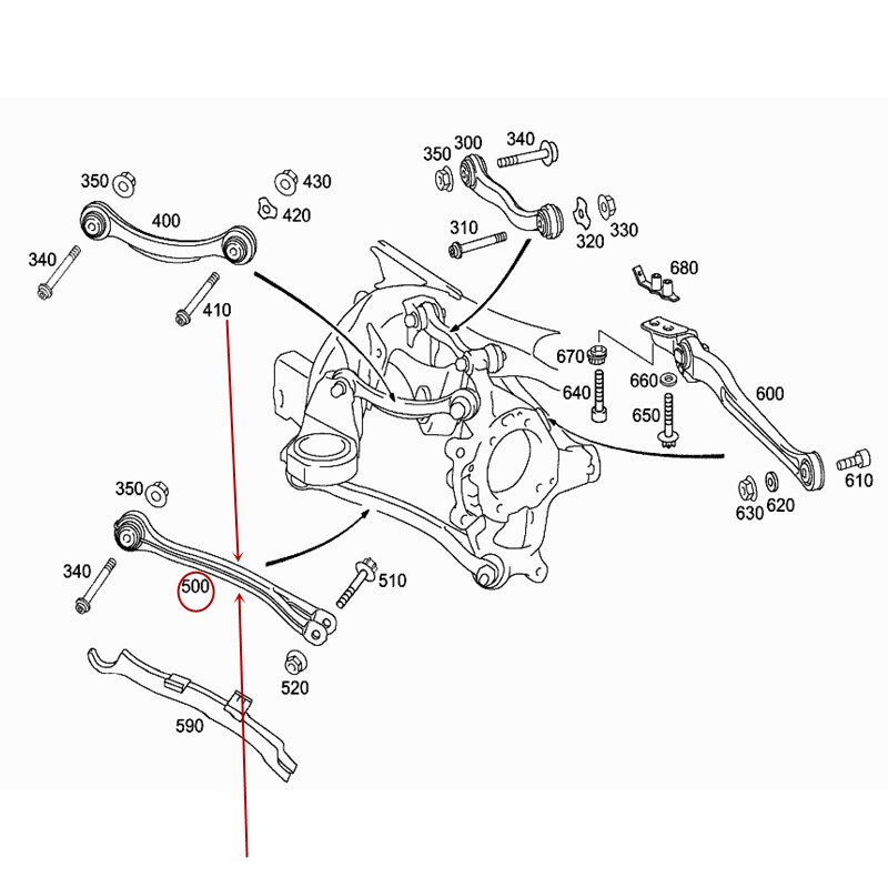 2303502006 Car Rear wheel swing arm Rear axle arm ... – Grandado