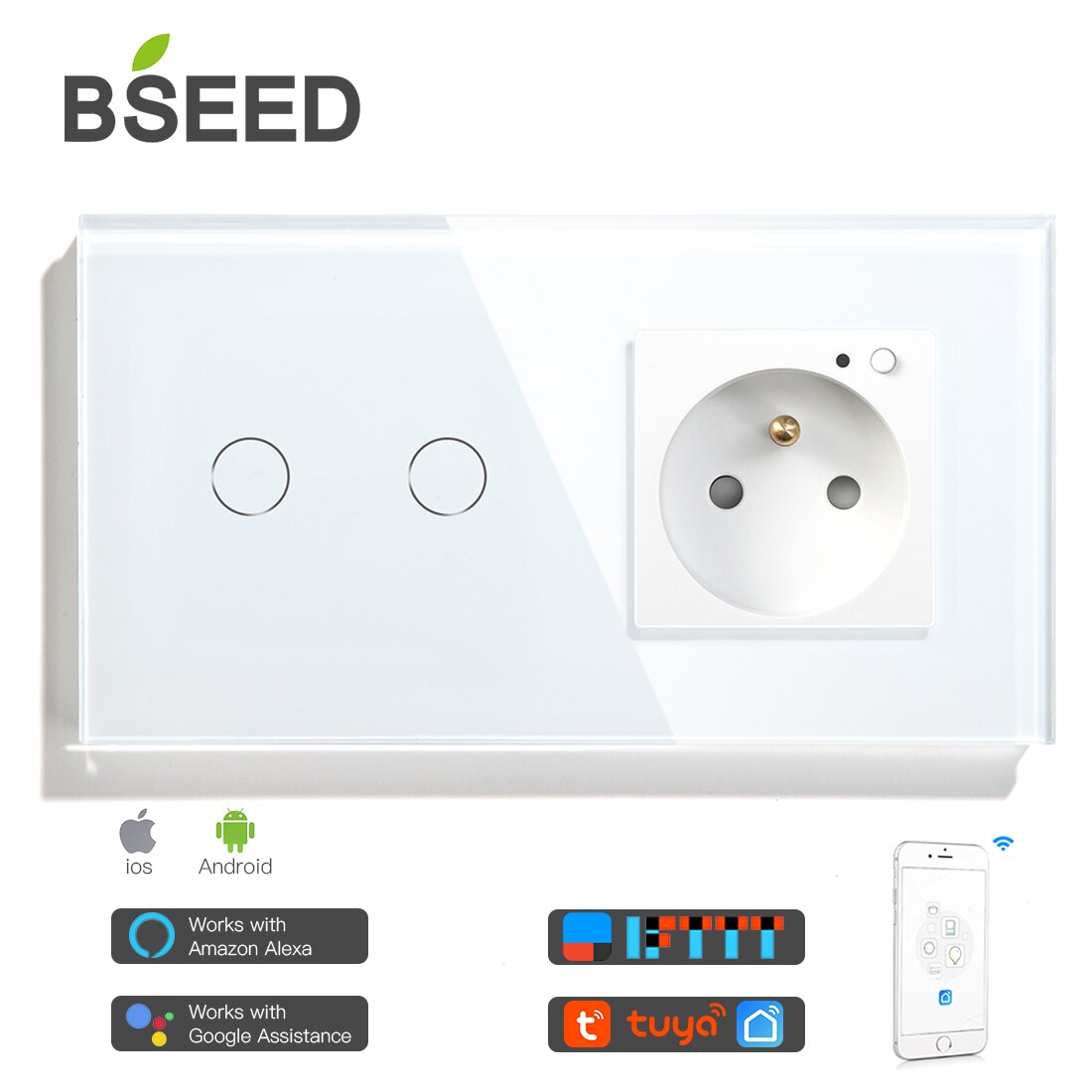 Bseed Smart Wifi Touch Switch 1 Gang 2Gang 3Gang M... – Grandado Bseed Smart Wifi Touch Switch 1 Gang 2Gang 3Gang M... – Grandado