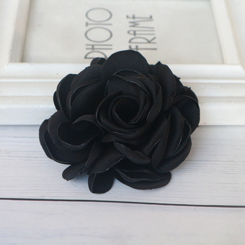 5pcs 8CM Artificial Satin Rose Fabric Curling Flow... – Grandado