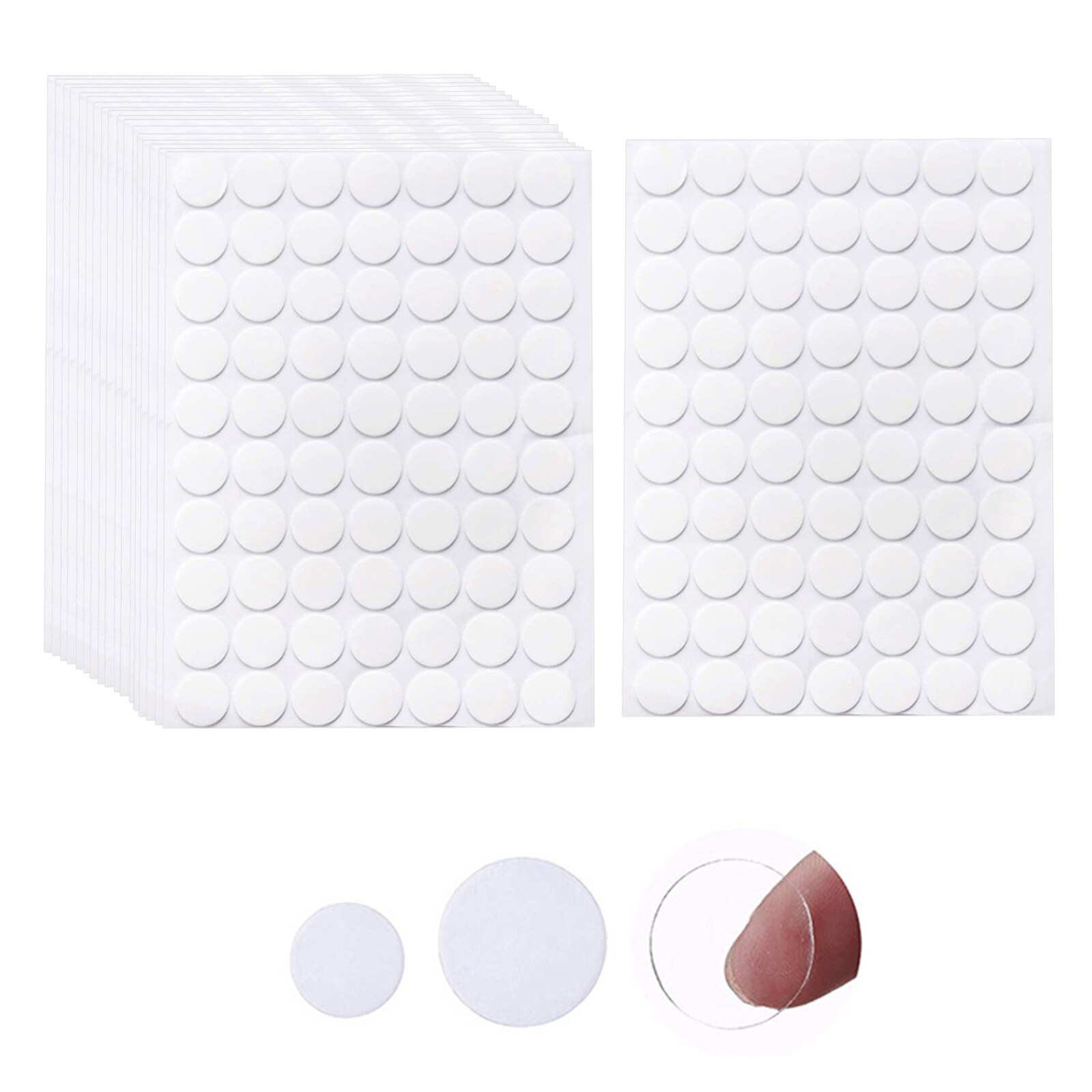 1260Pcs 10mm/20mm Transparent Round Putty Tapes No... – Vicedeal