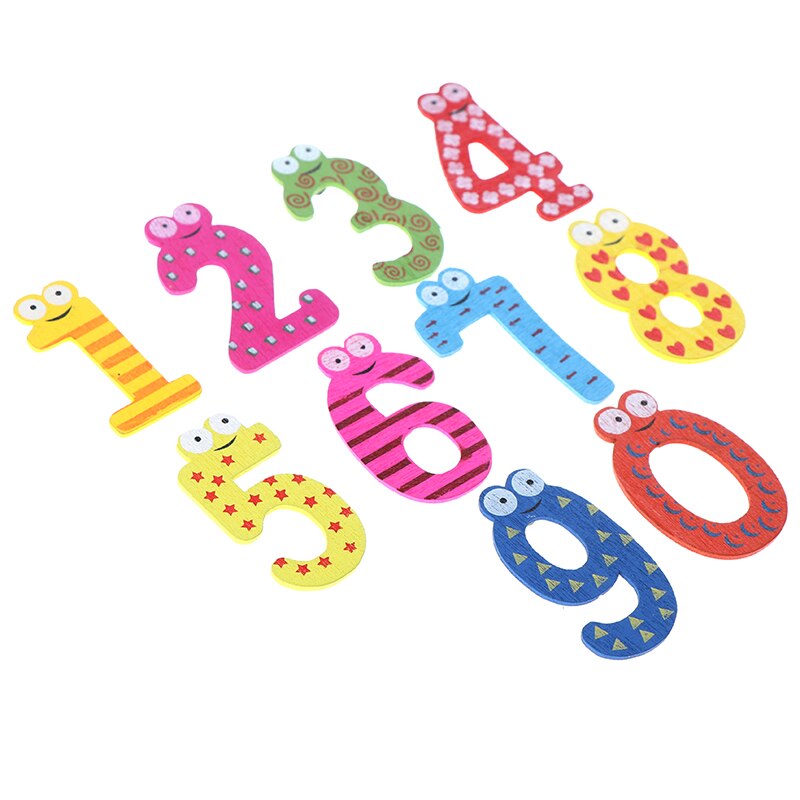 10pcs Decoration Fun Fridge Magnet Numbers 0-9 Woo... – Vicedeal