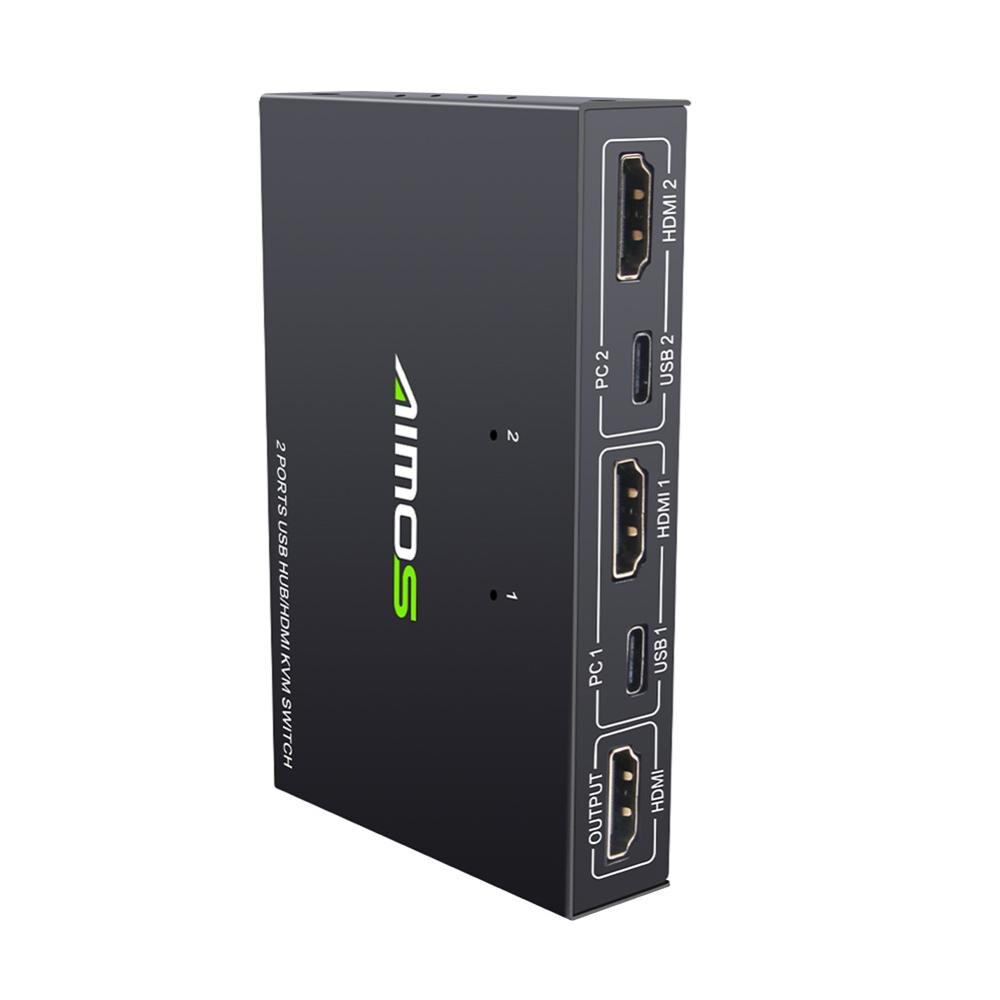 HDMI KVM Switch 2 in 1 Out, 4K@30Hz with USB2.0 Hu... – Grandado
