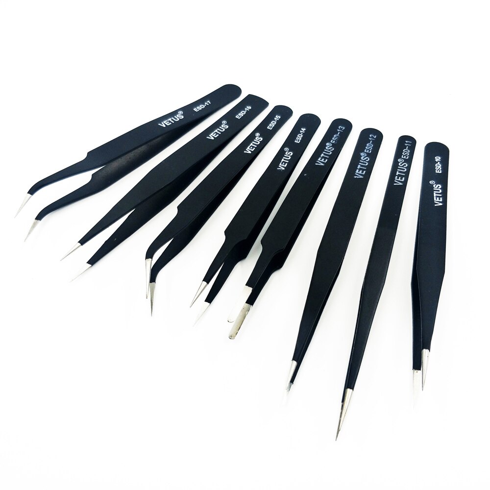 Anti Statische ESD Zwarte Pincet Rvs Electroplatin... – Grandado