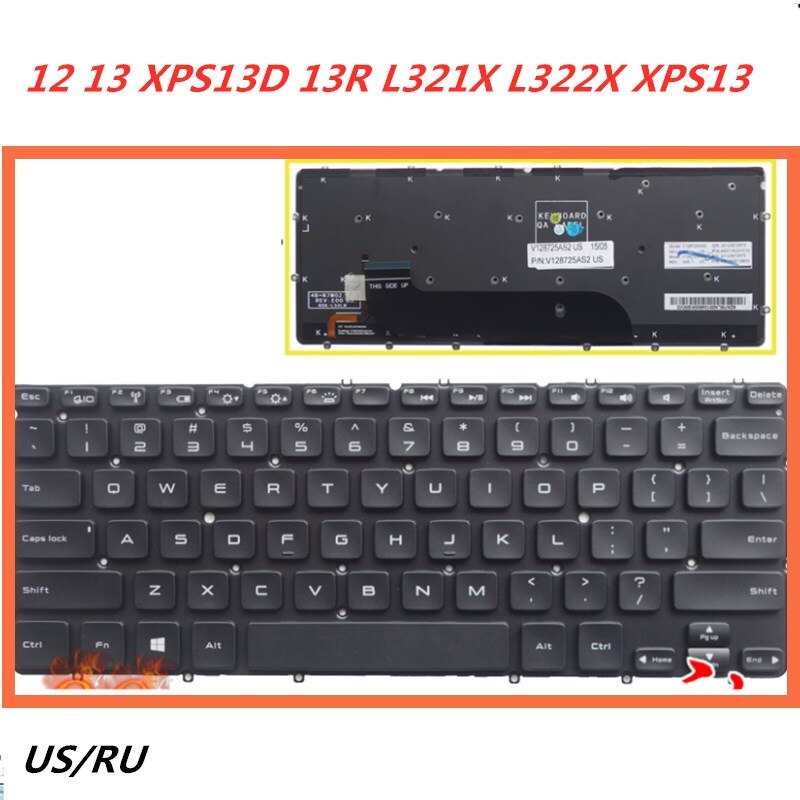 Laptop Engels Russisch Toetsenbord Voor Dell Xps 1... – Grandado