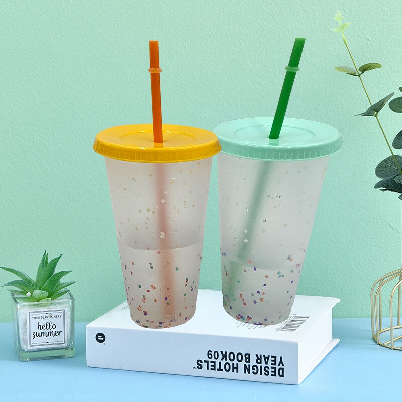 Small transparent straw cup 473ml does not change ... – Grandado