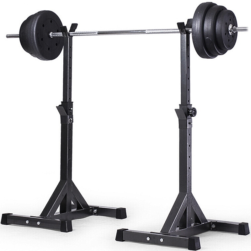 High Adjustable Squat Stand Split Barbell Rack Bar... – Grandado