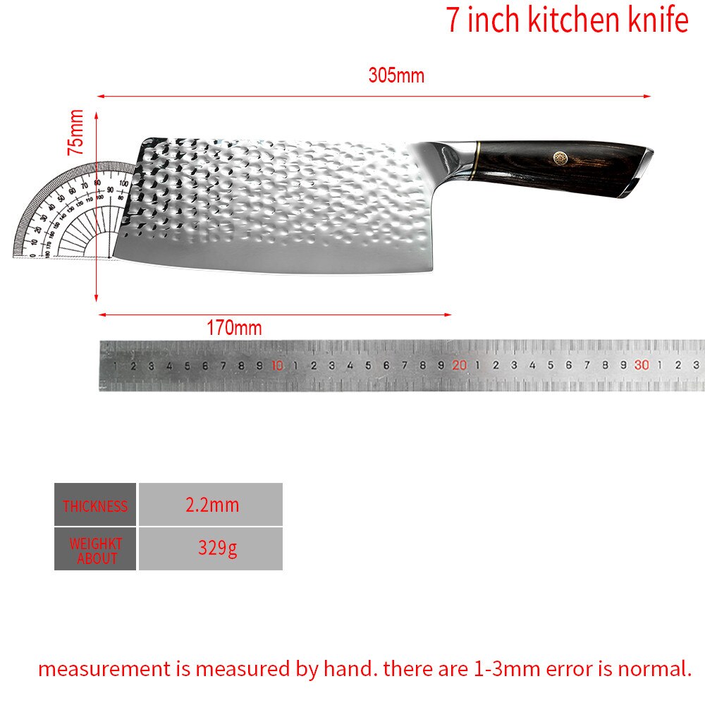 XYj 7 inch Chinese Butcher Kitchen Knife 5cr15 Sta... – Grandado