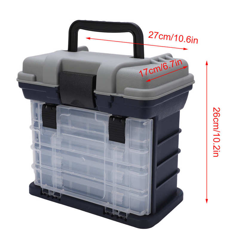 4 Layers Fishing Case with Handle Adjust 4 Layer F... – Grandado