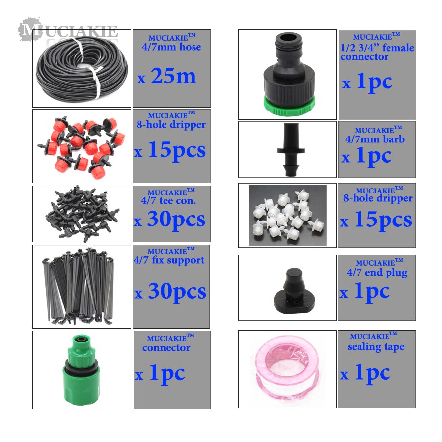 Muciakie 25m trädgård gör det själv automatisk bev... – Grandado