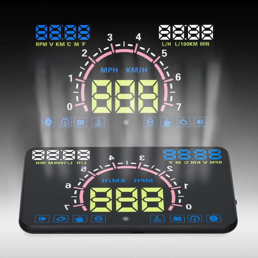5" Screen Auto OBDII Car HUD OBD2 Port Head Up Dis... – Grandado
