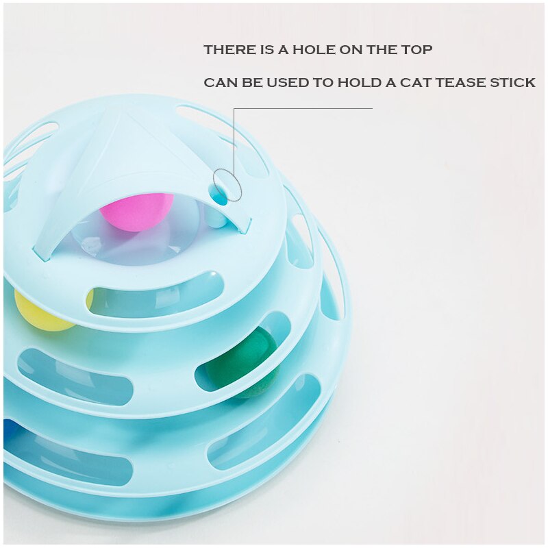 Four Levels pet cat toy Tower Tracks Disc cat Inte... – Vicedeal
