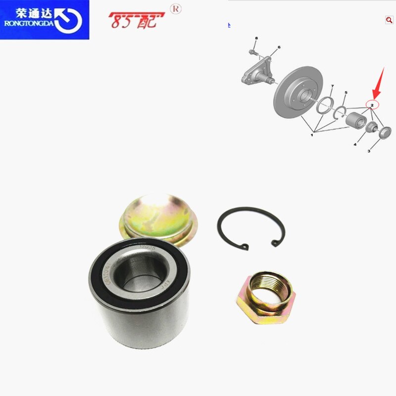 Rear hub bearing assembly 374890 For Peugeot 301 3... – Grandado