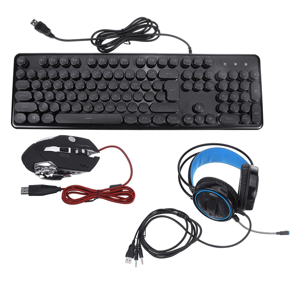 3 Pcs/set Keyboard Mouse Mice Headset Combos Set G... – Grandado