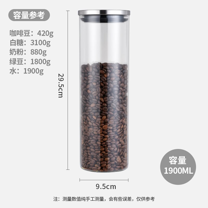 Glass Vacuum Air Sealed Tank Coffee Bean Storage T... – Grandado