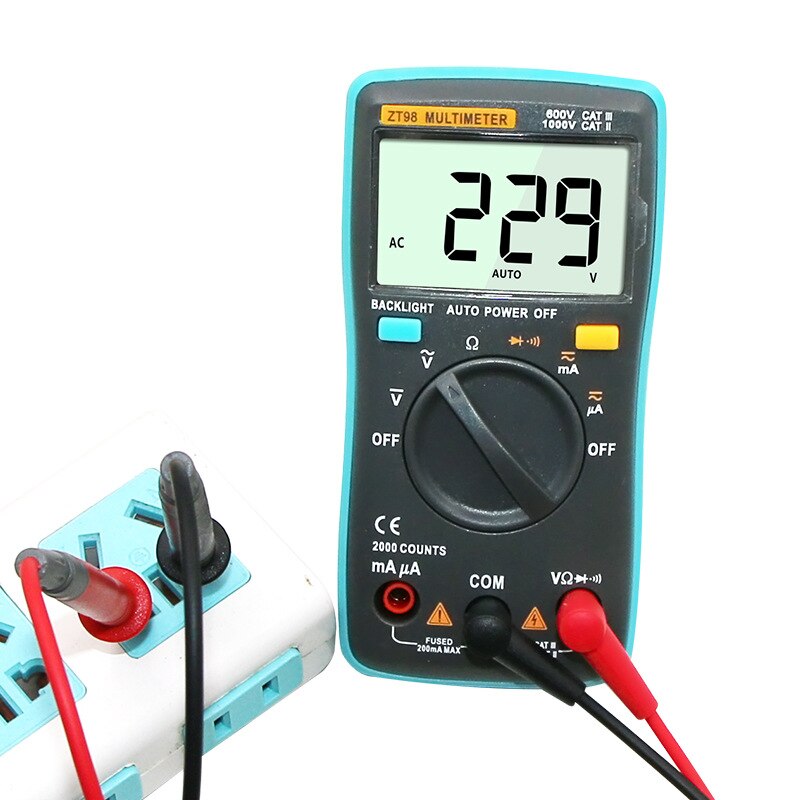 AC/DC Digital Multimeter Tester LCD Backlight Mult... – Grandado
