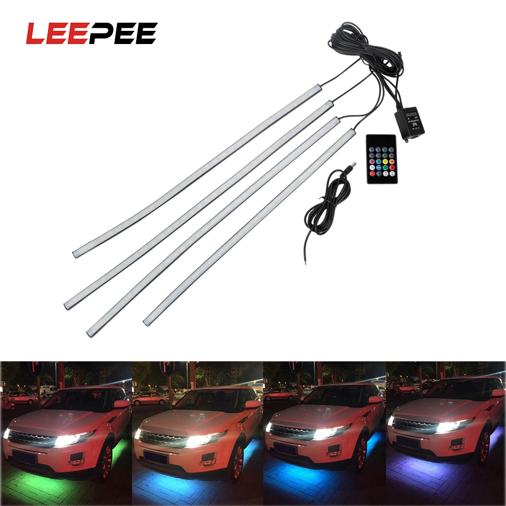 LEEPEE 4x8 Auto LED Strip Neon LED Car Bottom Ligh... – Grandado