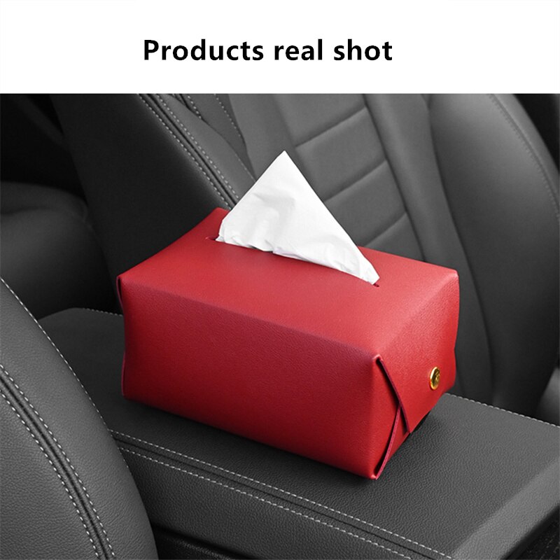 Leather Car Tissue Box Dirt Resistant Auto Armrest... – Grandado