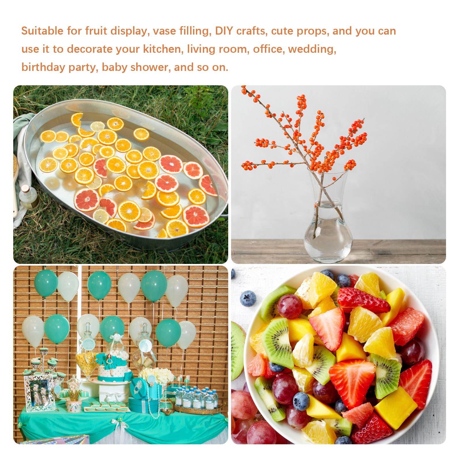 52Pcs/Set Artificial Fruit Slice Decor Realistic L... – Vicedeal