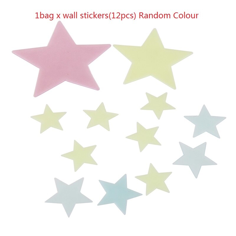 Glow Star Moon Wall Stickers Luminous Stickers Moo... – Grandado