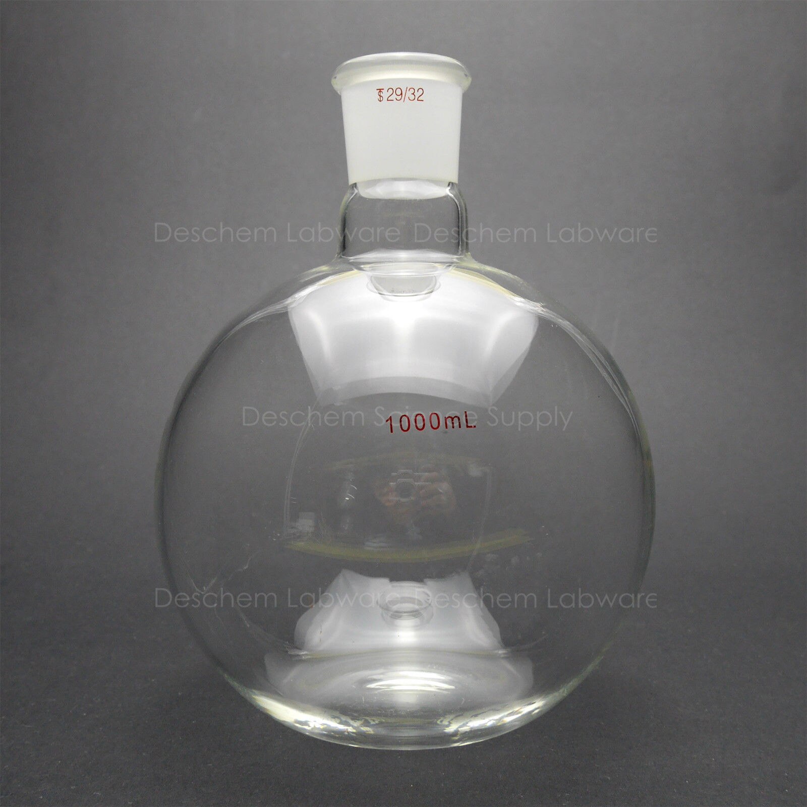 1000 ml, 29/32, Sigle Hals, Platte Bodem Glazen Ko... – Grandado