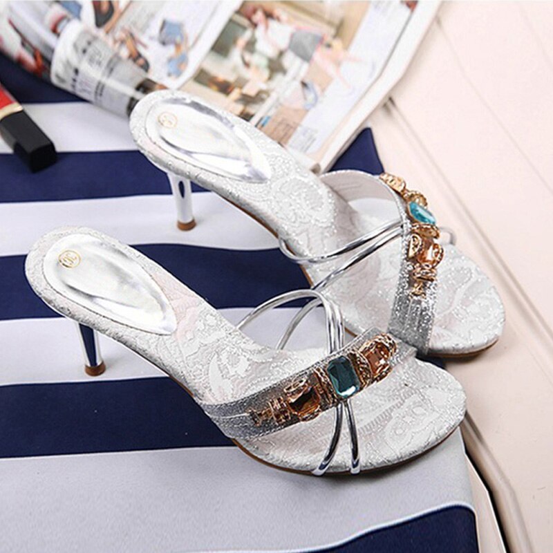 Golden Heels Women High Heels Sandals Summer Shoes... – Grandado