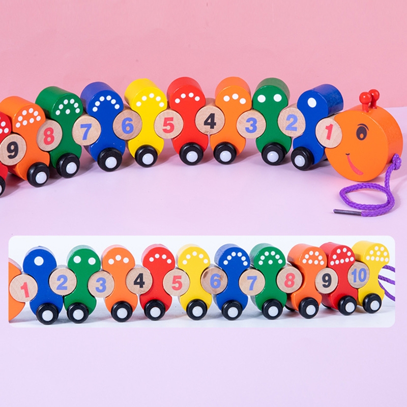 Caterpillars Wooden Pull Toy Award Winning Push Pu... – Grandado