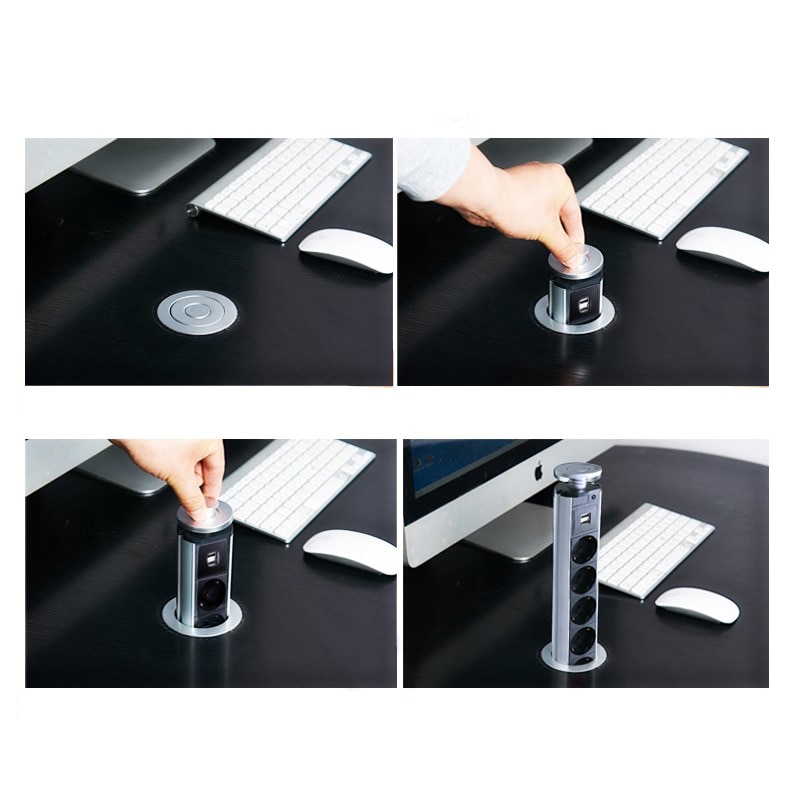 Bcsongben Pull Socket Pop Up 3 Power Socket 2 Usb Grandado