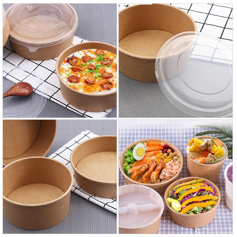 30Pcs Round Disposable Food Container Thicken Kraf... – Grandado