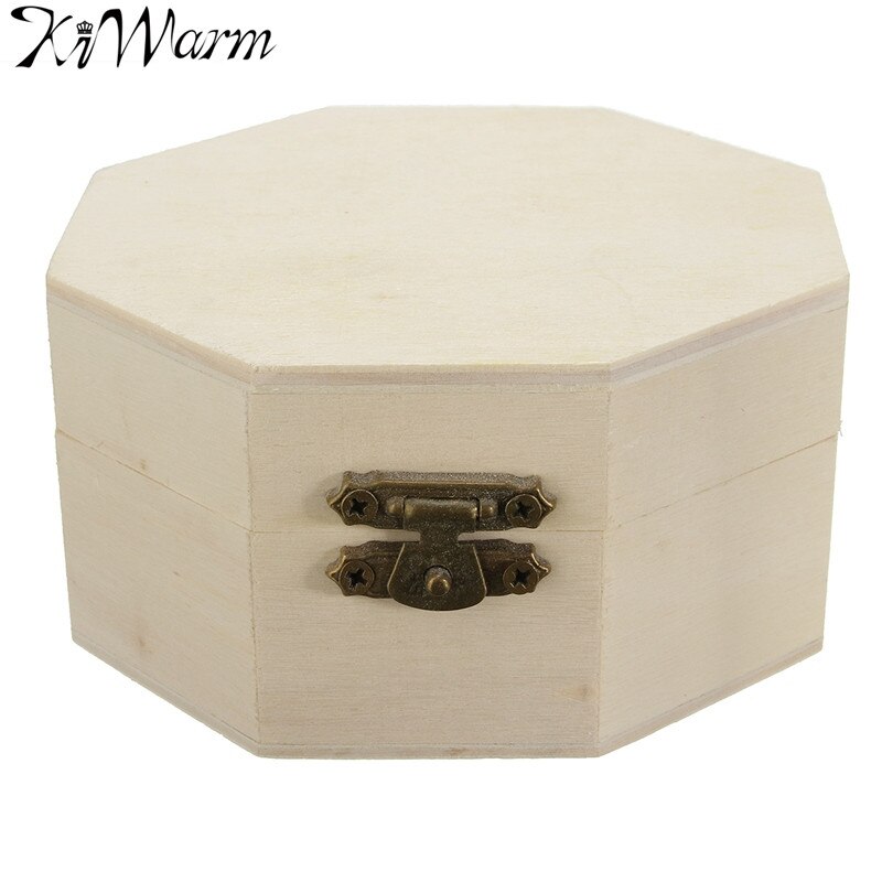 KiWarm Wooden Octagon Box Jewelry Organizer Storag... – Grandado