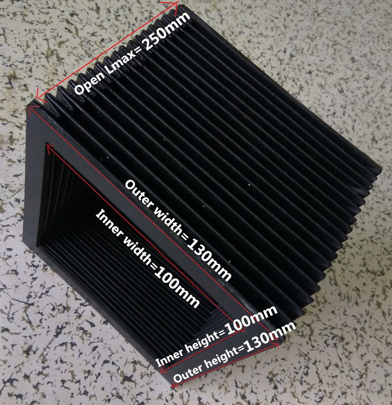 Square accordion protection bellow,inner:100mmx100... – Grandado
