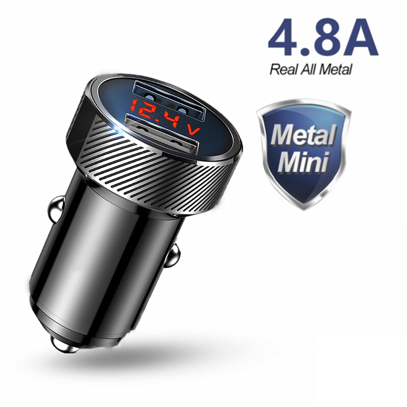 All Metal Led Display Dual USB 4.8A Fast Car Charg... – Grandado
