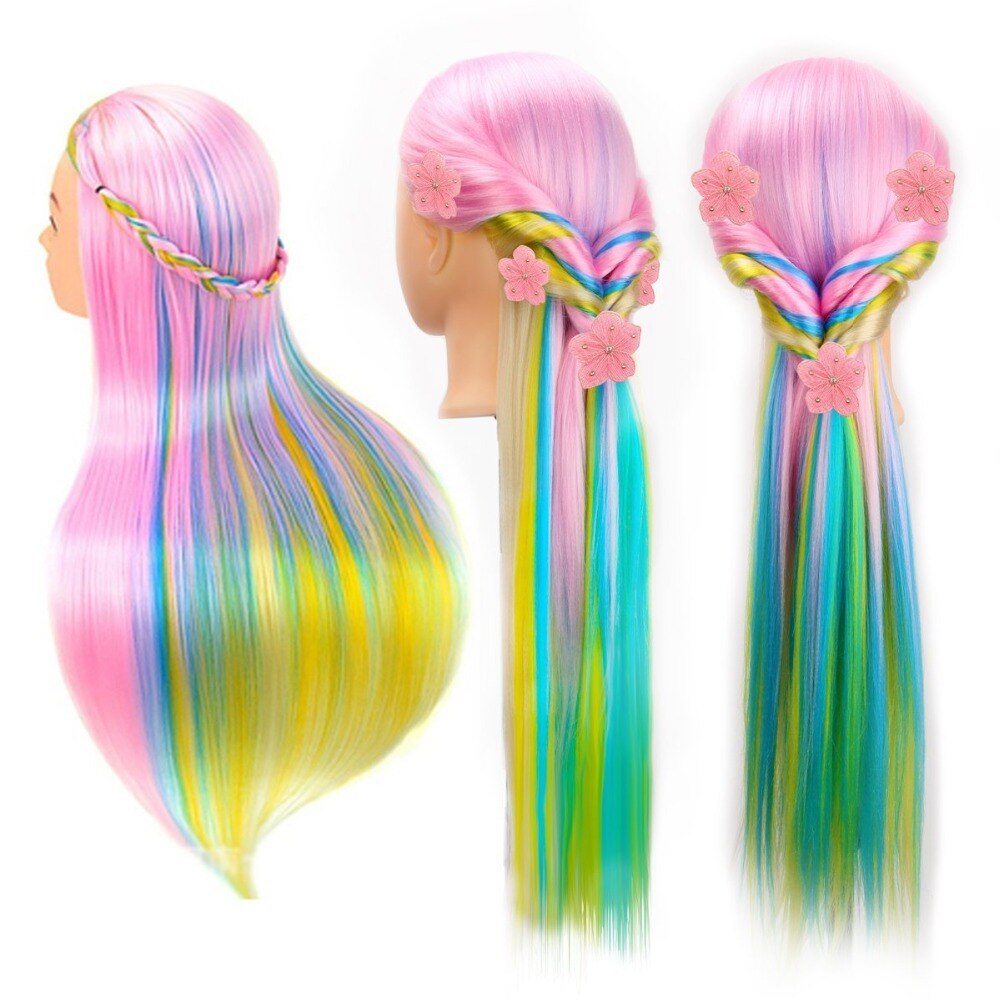 29 zoll Bunte Synthetische Haar Mannequin Perücke ... – Grandado