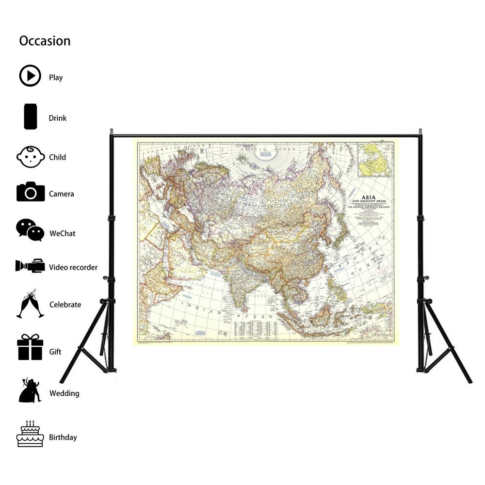 1951 Edition HD Map of Asia And Adjacent Areas Vin... – Grandado